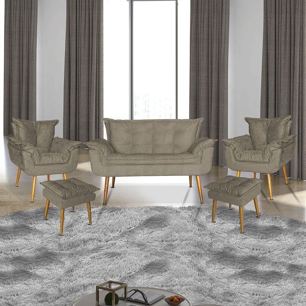 Conjunto 2 Opala Para Sala De Estar Capuccino | MadeiraMadeira
