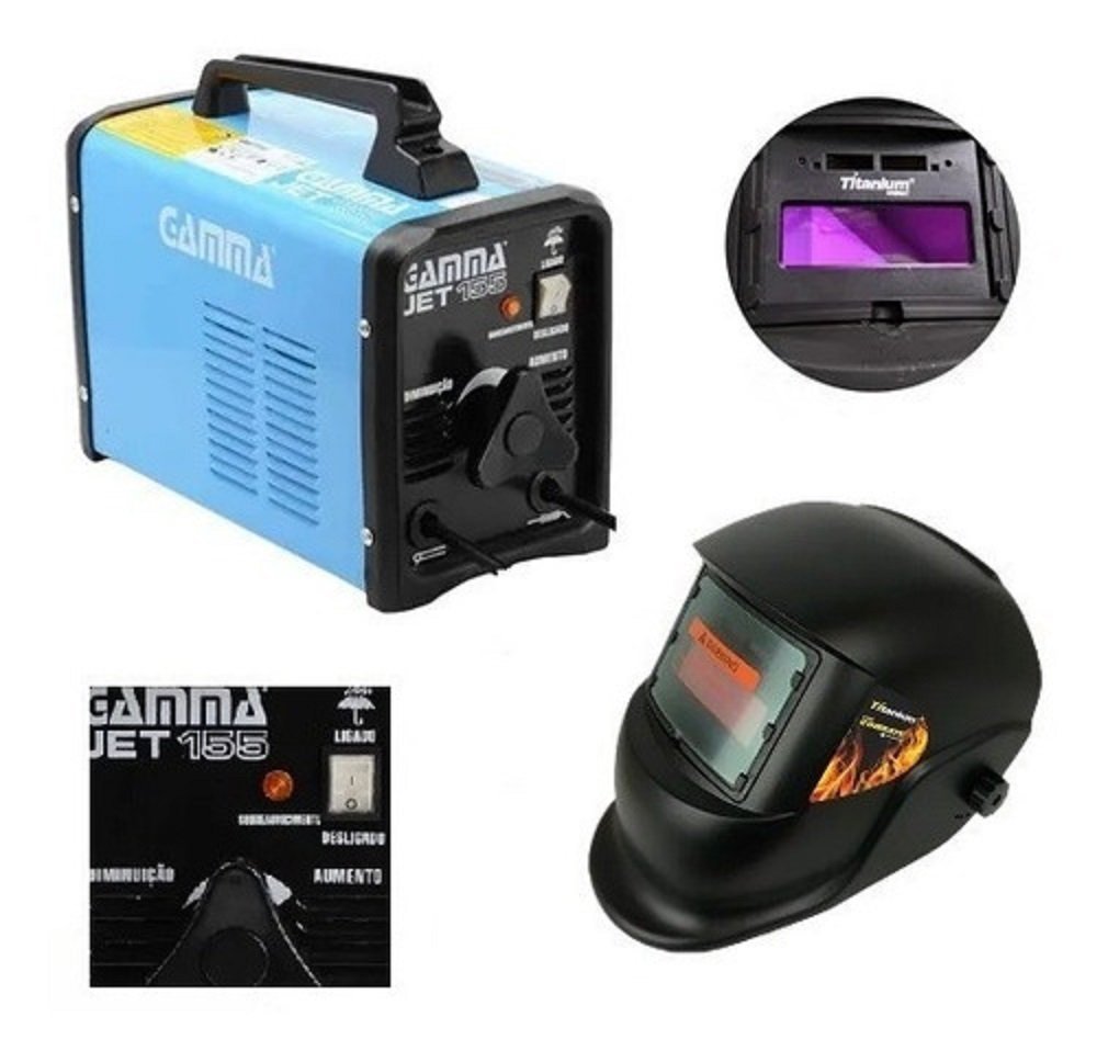 MAQUINA DE SOLDA TRANSFORMADOR 150A 3465G GAMMA + MASCARA 110V/220V ...