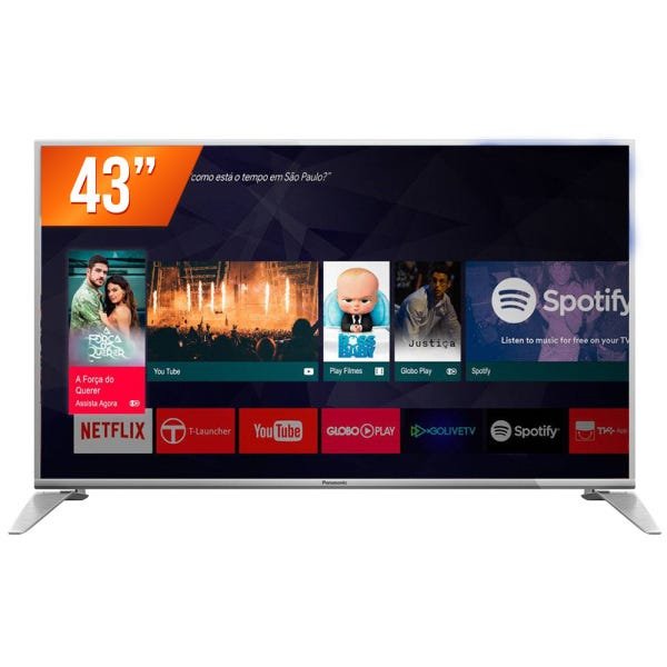 Smart TV LED 43 Polegadas Full Hd Panasonic Tc-43Es630B 3 HDMI 2 USB Wi-Fi Integrado Conversor ...