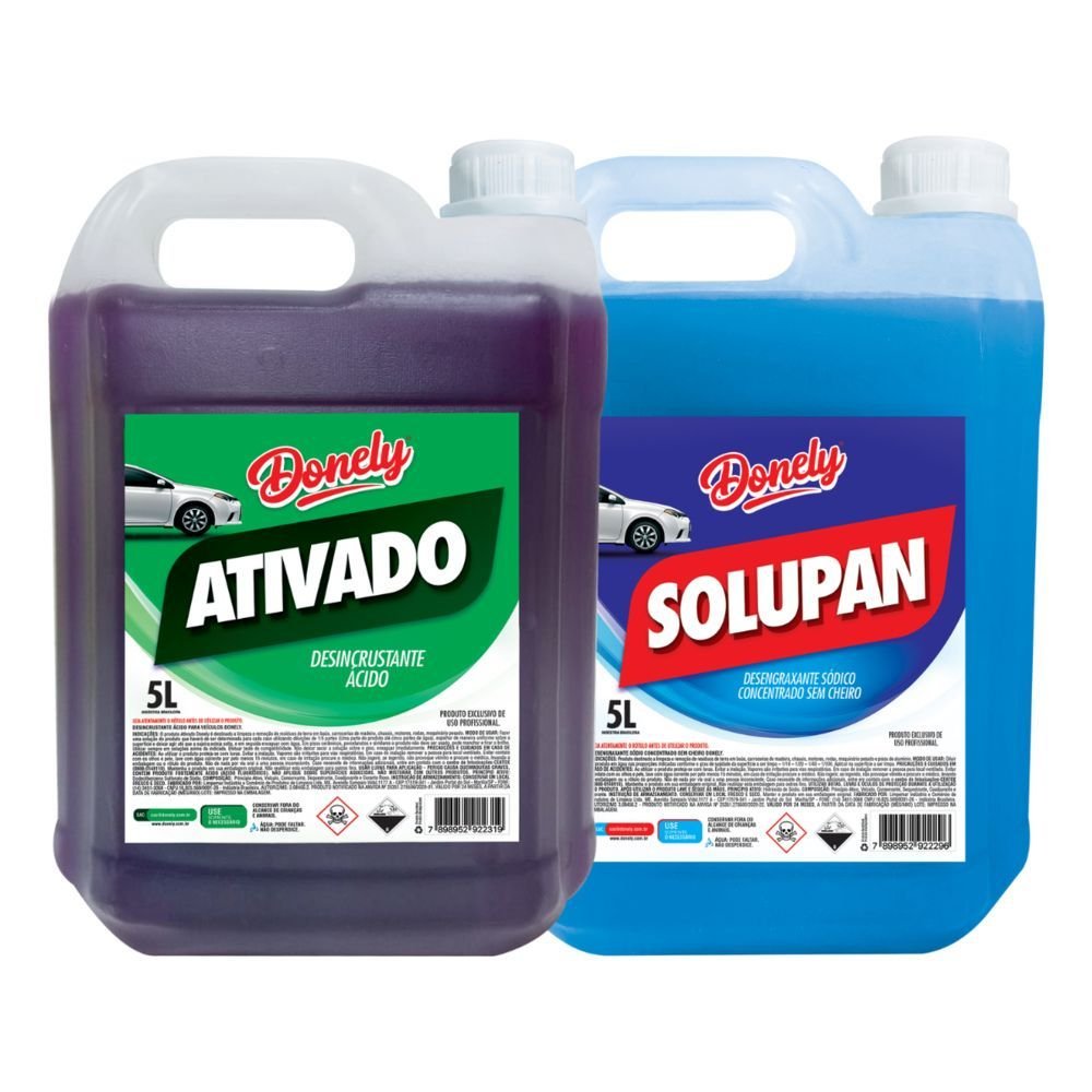 Kit Lava Rápido Ativado e Solupan 5l Limpa Bau Desengraxante ...