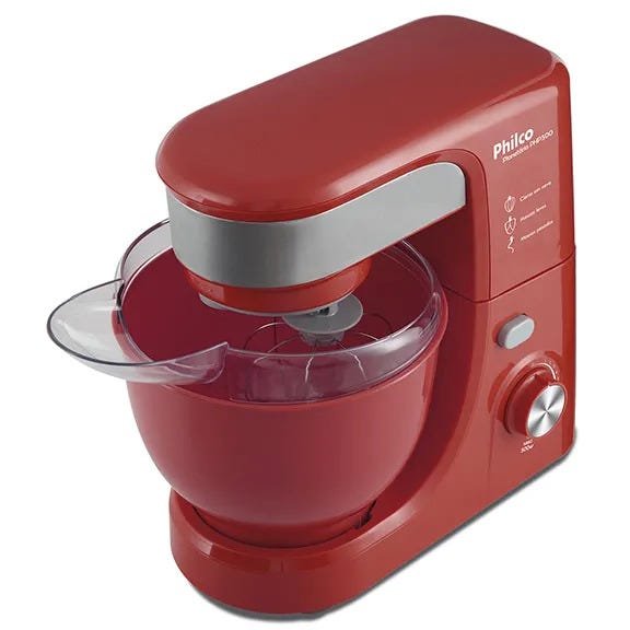 Batedeira Planetária Philco PHP500 Turbo Vermelha 500W 220V | MadeiraMadeira