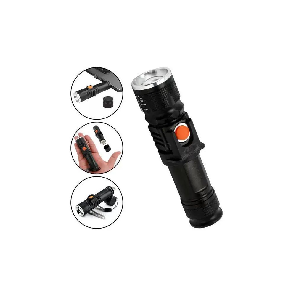 Mini Lanterna de Led Recarregável Cree T6 Ecooda EC6042 | MadeiraMadeira