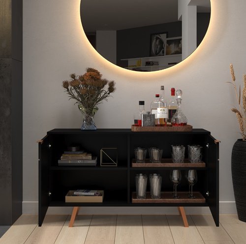 Armário De Châo Buffet Decorativa Branco Multiuso Premium AJL Buffet ...