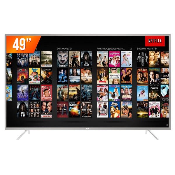 Smart TV LED 49 Polegadas Ultra Hd 4K Tcl 49P2Us 3 HDMI 2 USB Wi-Fi ...