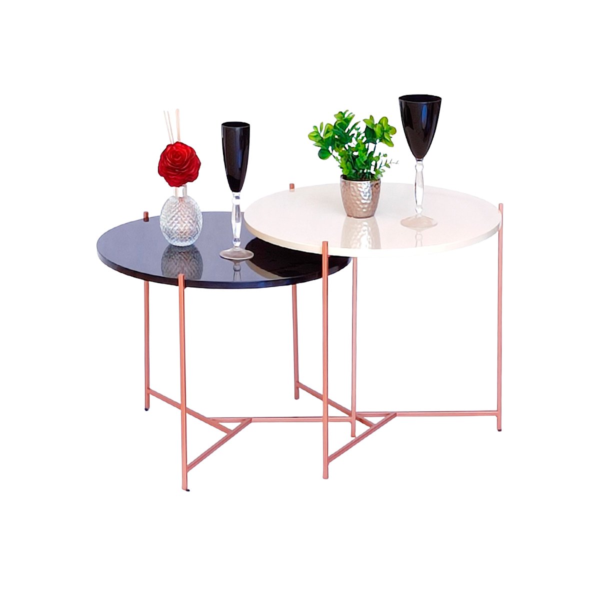 MESA DE CENTRO AQUILA ROSE GOLD (OFF/P/R/7504) | MadeiraMadeira