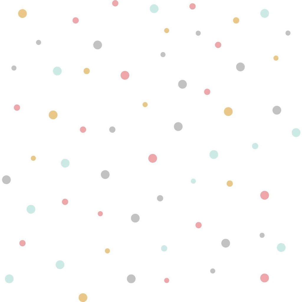 Papel de Parede Adesivo Poá colorido N03144 Rolo de 0,58x4,00 ...