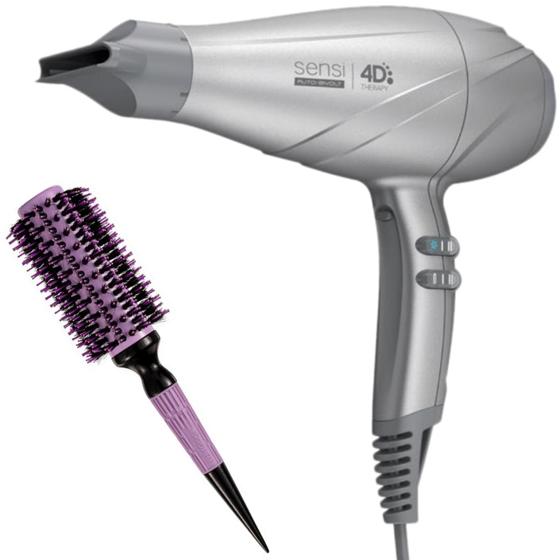 KIT SECADOR GAMA SENSI 4D THERAPY 2500W MOON BIV + ESCOVA PROART CRMIC ...