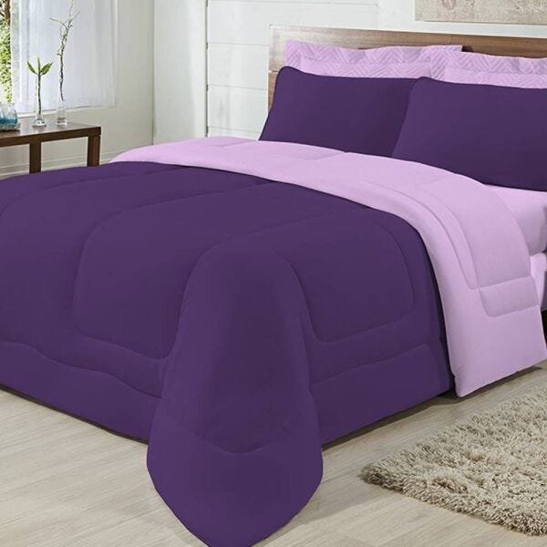 Edredom Dupla Face 100% Algodão Malha Solteiro Gran Moratta 01 Peça ...