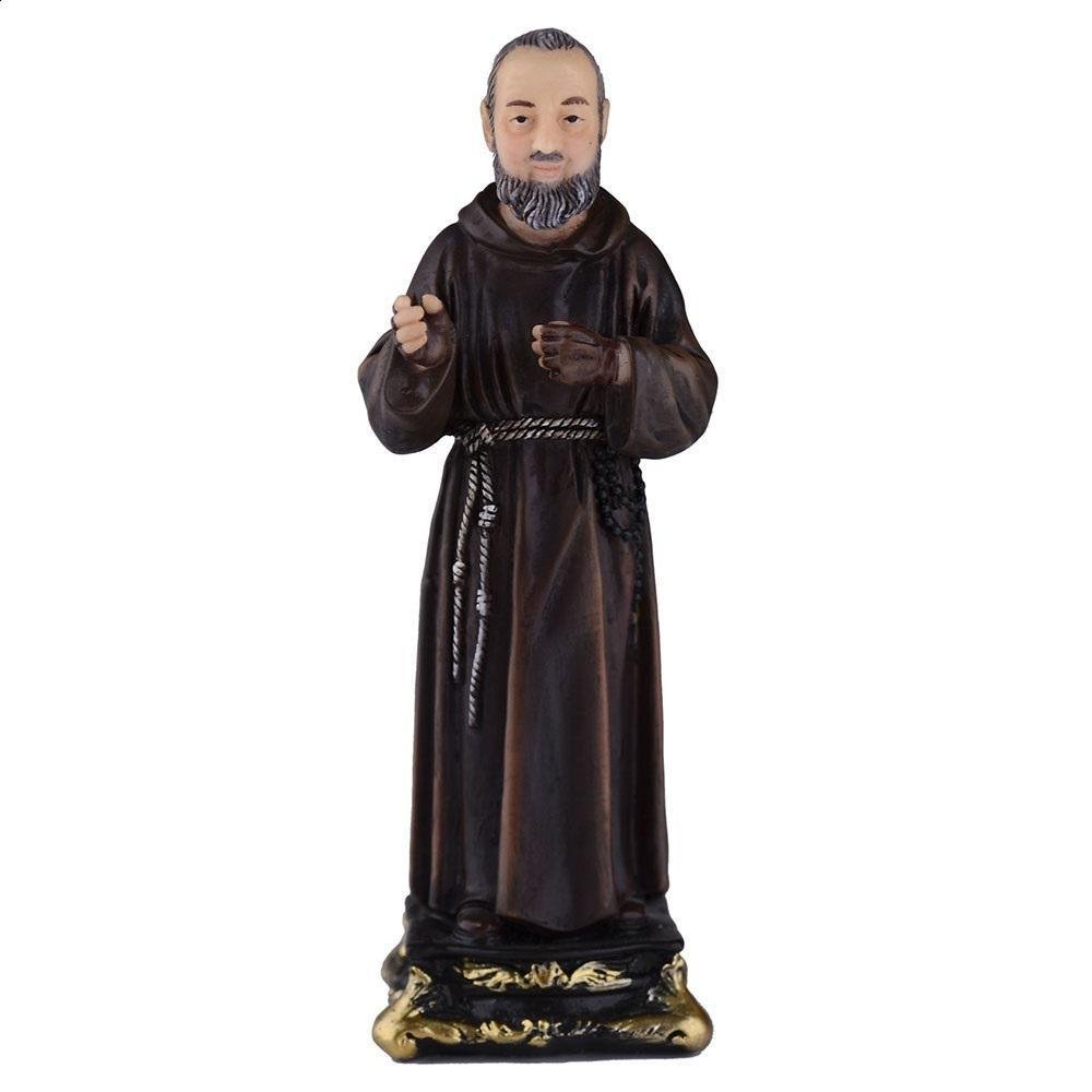 Padre Pio Di Angelo Ángelus 13 Cm Resina | MadeiraMadeira