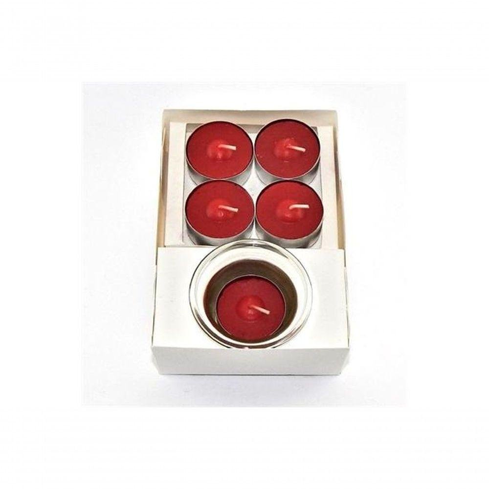 Kit De Velas Aromáticas Morango Com 5 Unidades Vermelha | MadeiraMadeira