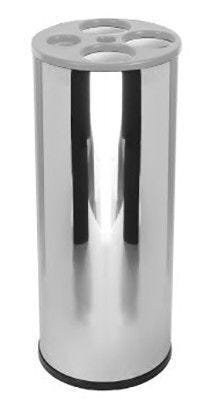 Coletor de Copo em Aço Inox Com Tampa Plástica 24x50 cm - Cinza claro ...
