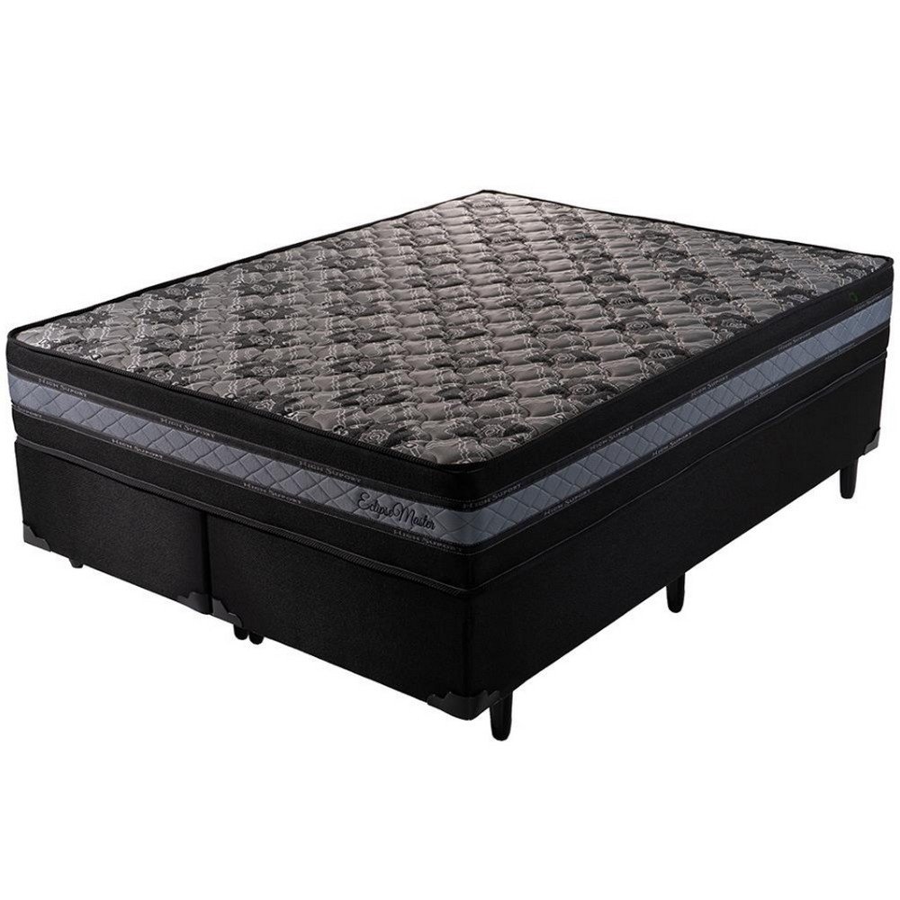 Cama King Size Hellen Eclipse Master Pillow Top e Molas Ensacadas | MadeiraMadeira