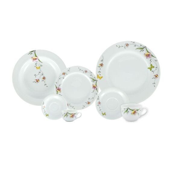 Serviço De Jantar Chá E Café Em Porcelana 42 Peças - Carmen Schmidt ...