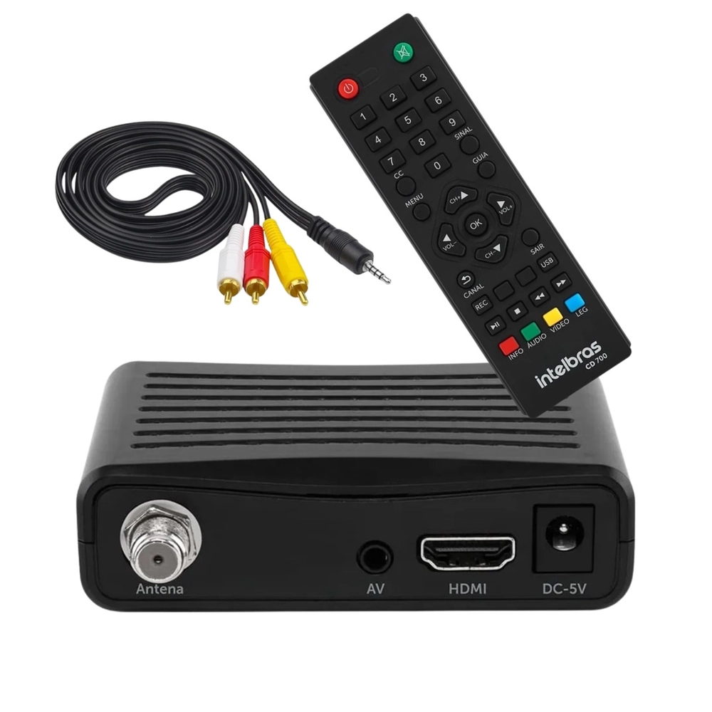 Conversor Digital Receptor Com Gravador Intelbras Cd700 Full Hd HDMI ...