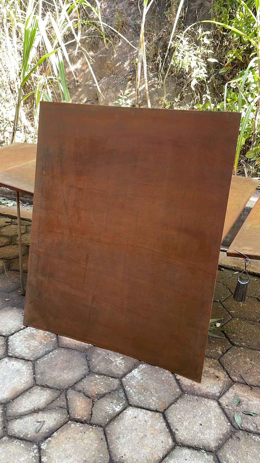 Chapa de aço corten oxidada 100x120cm | MadeiraMadeira