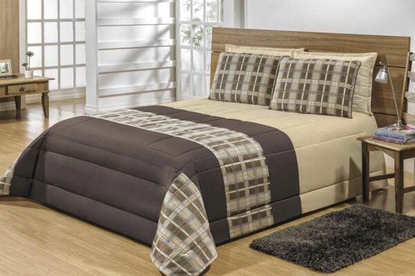 Edredom Texas Queen 03 Peças - Tabaco | MadeiraMadeira