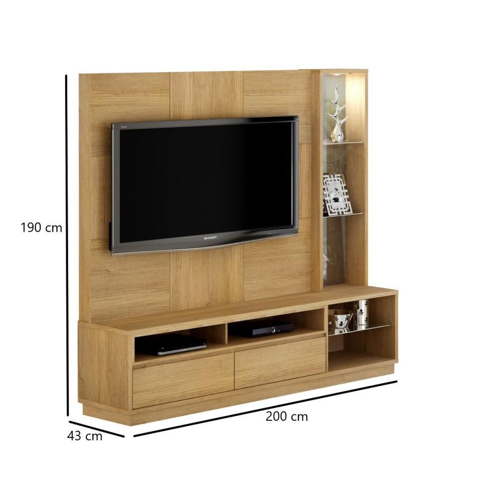 Home Theater Rack Para TV 65 Polegadas Sala Quarto 2 Portas 3 ...