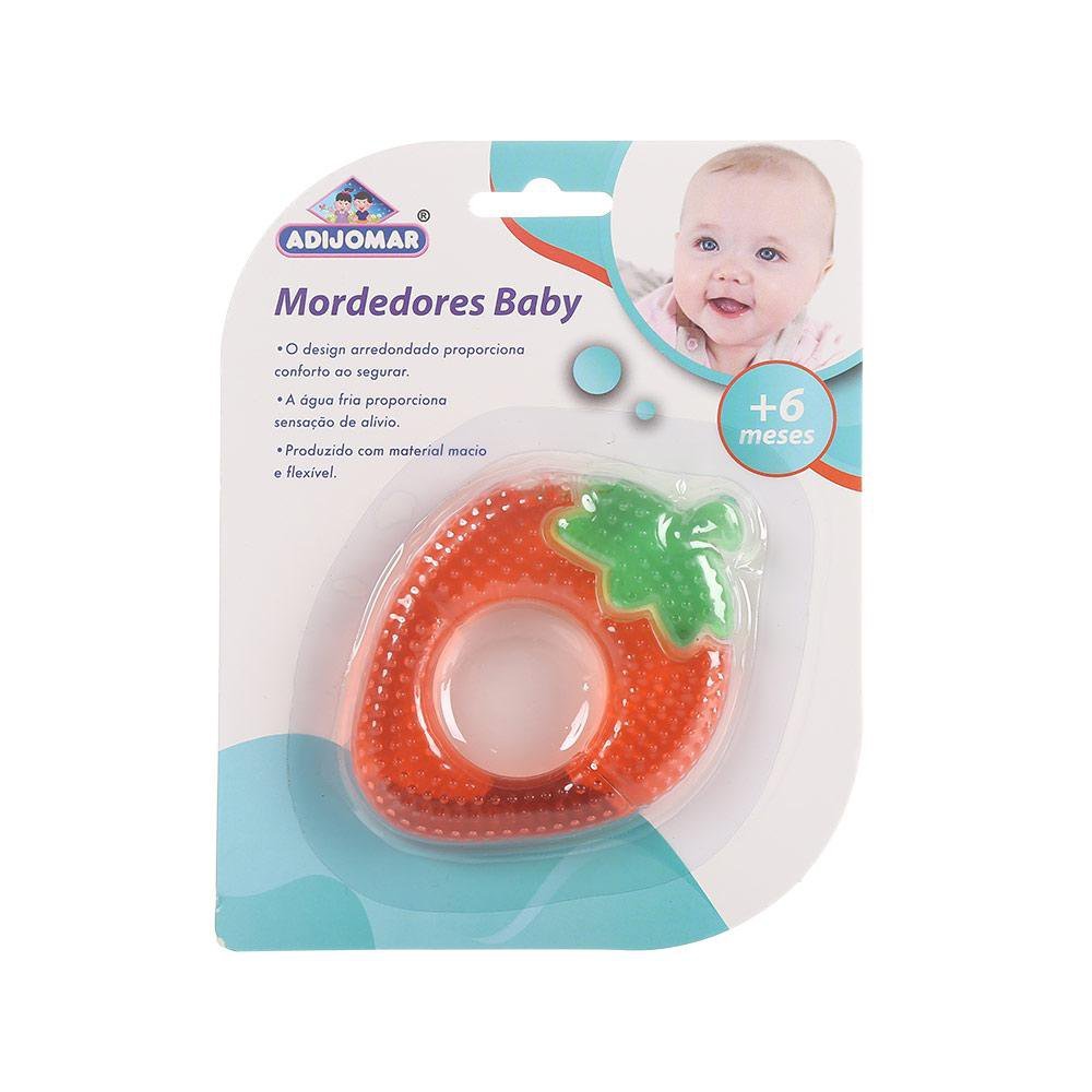 Mordedor Baby Fruta - Morango - Adijomar | MadeiraMadeira