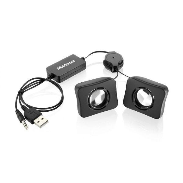 Caixa de Som Super Mini 4Cm Cabo Retrátil 2W Rms USB Multilaser Sp098 ...