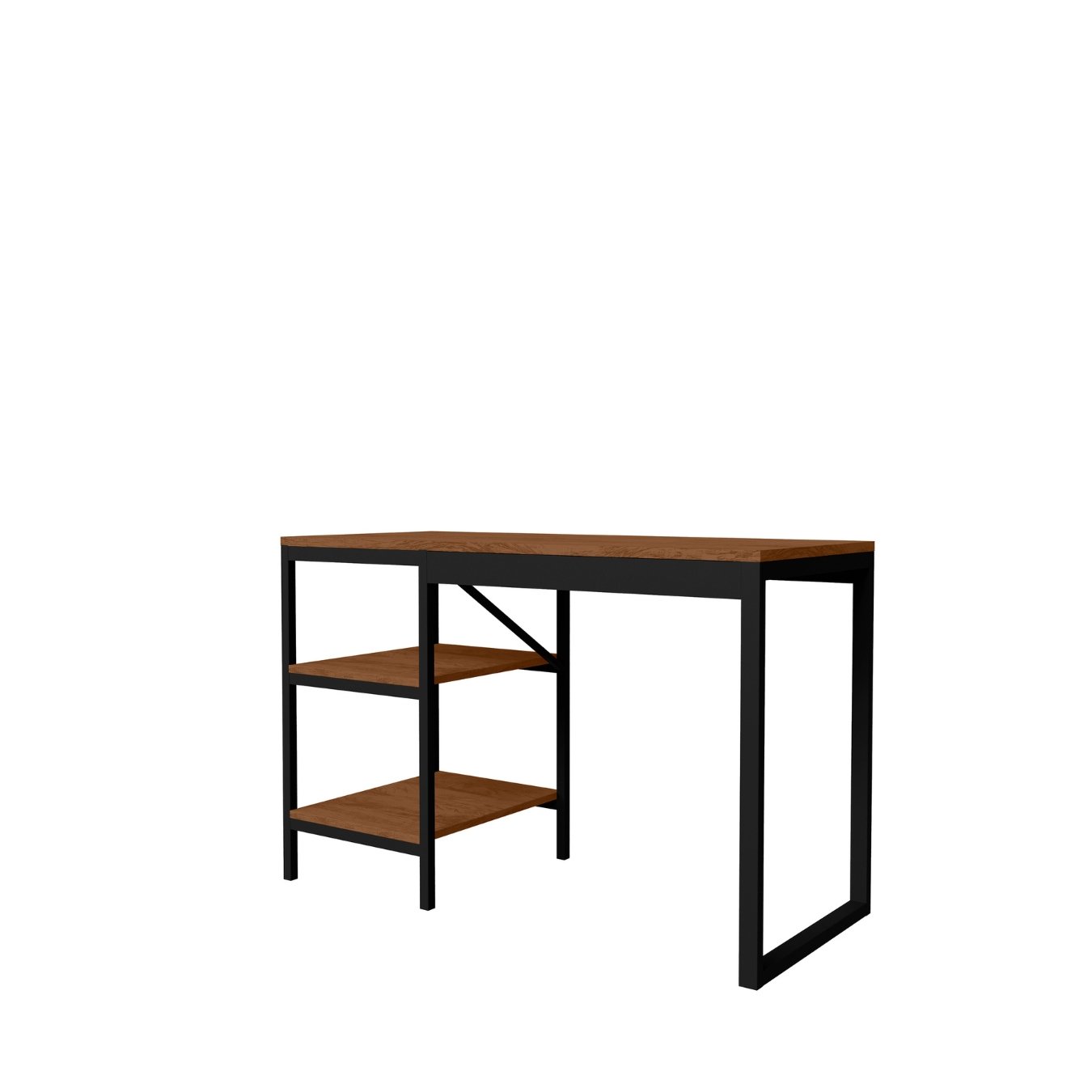 Home Office Slim Compacto Quarto Escritório Canela Rustico | MadeiraMadeira