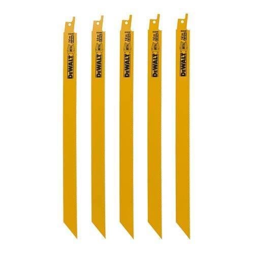 KIT 5 PCS DE LAMINA SERRA SABRE 12 POL 14 DENTES PARA METAL - DW4838 ...