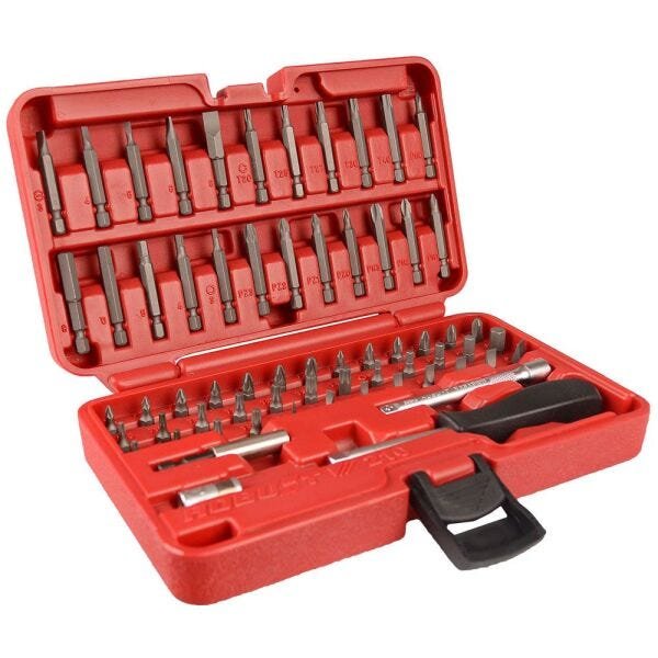 JOGO DE BITS 64 PEÇAS 1/4 REF 210 - ROBUST | MadeiraMadeira