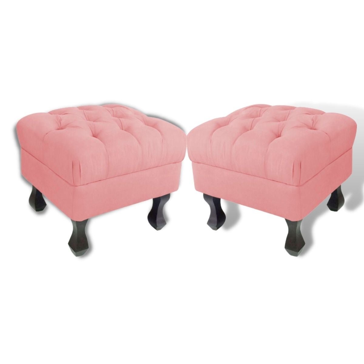 Puff Luiz XV 2Un para Sala Sofá Quarto Decorativa Luxo 50cm Puff ...