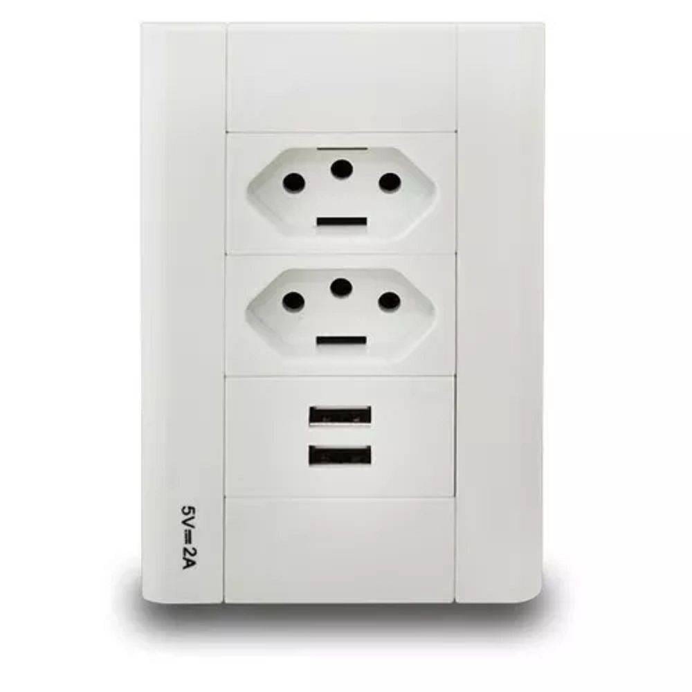 Tomada USB Duo | MadeiraMadeira