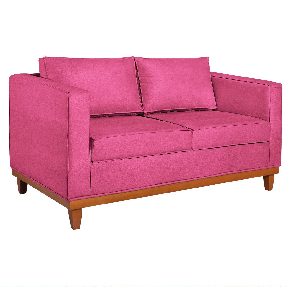 Sofá 3 Lugares Europa 180 cm Estilo Conforto e Elegância Corano Pink ...