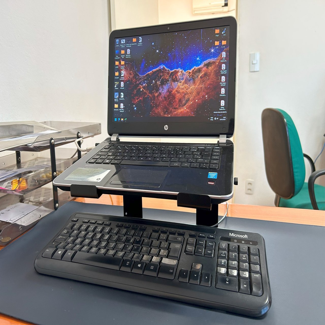 Suporte Laptop Notebook 14 A 17 Polegadas - Preto Ergonômico | MadeiraMadeira