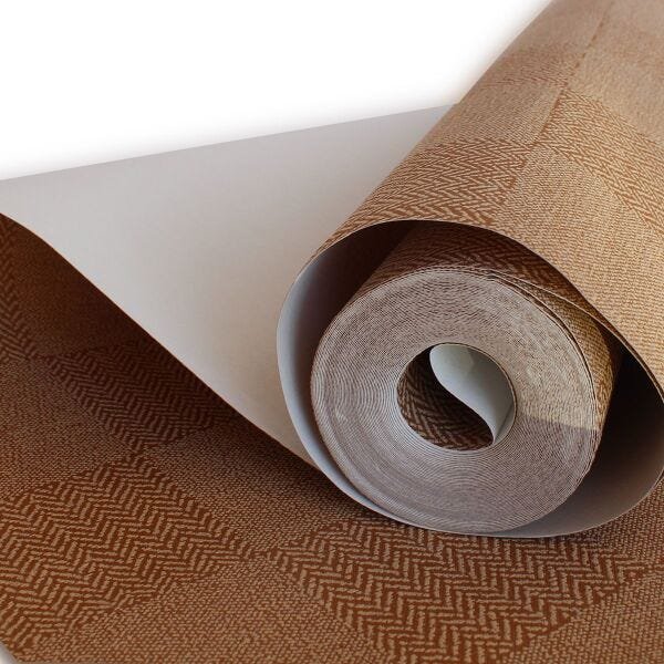 Papel de Parede de TNT - Quadriculado Canela-em-pó | MadeiraMadeira