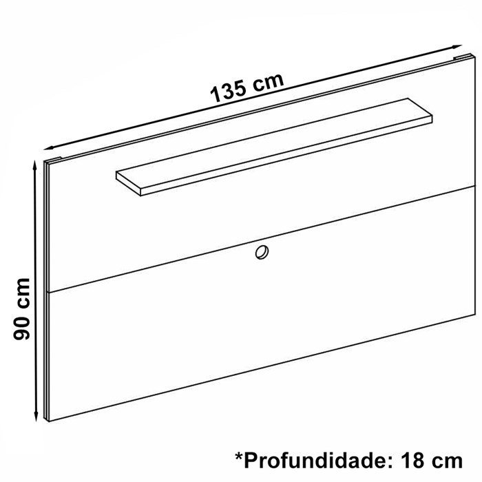Painel Tv 50 Pol 088163 Rack 2 Portas 011075 Off White Noce DCASA ...