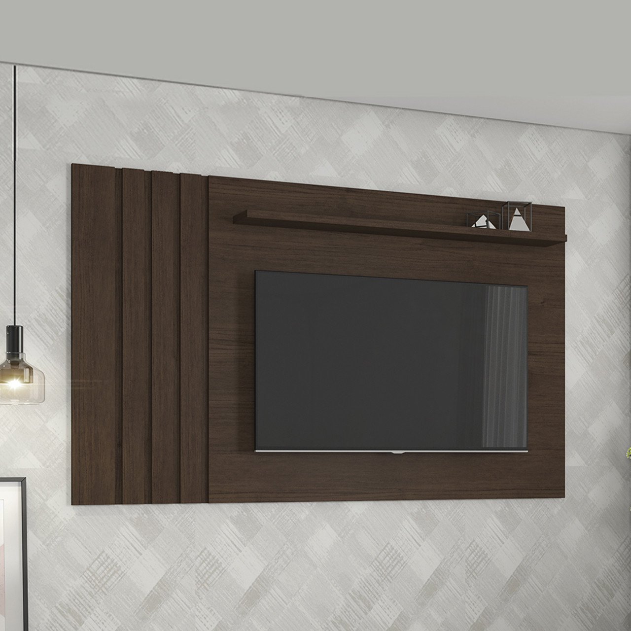 Painel para TV de até 70 Polegadas Atraente JCM Movelaria CAFÉ FOSCO ...