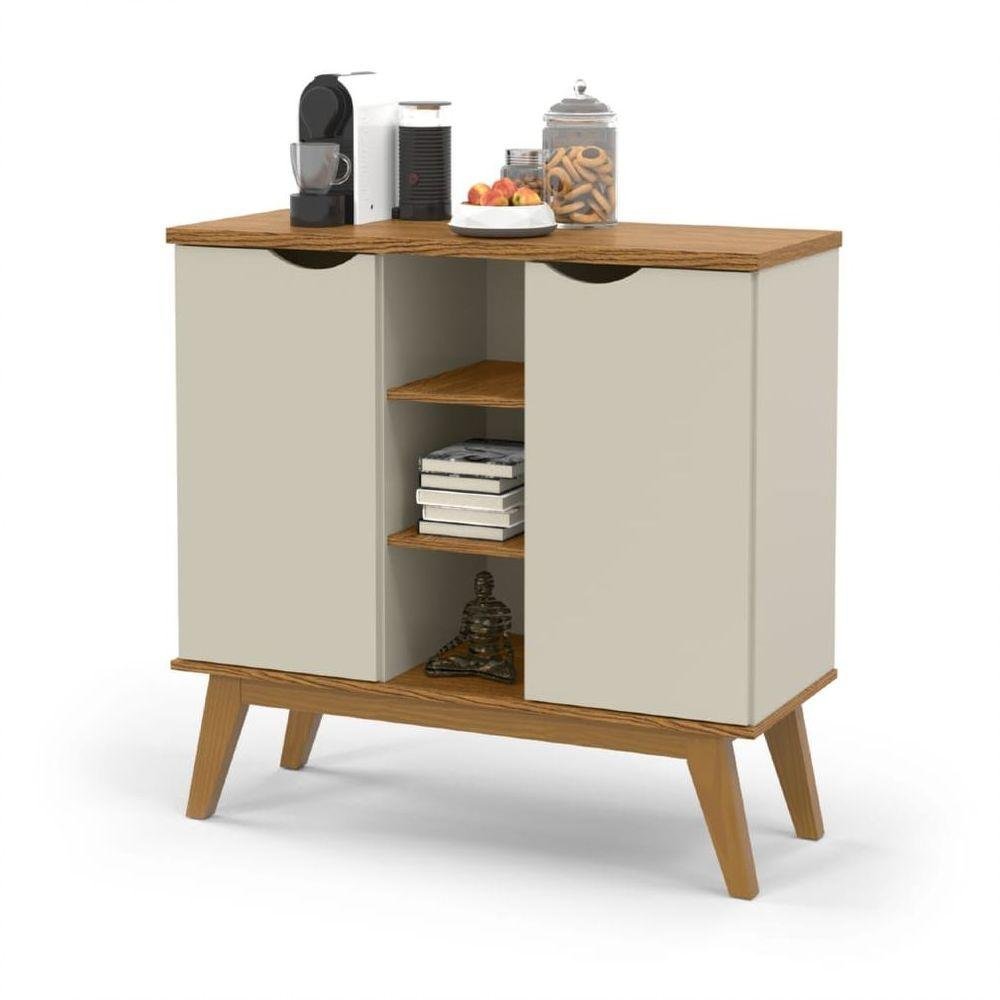 Balcão Prism Off White/Cumaru Patrimar Móveis | MadeiraMadeira