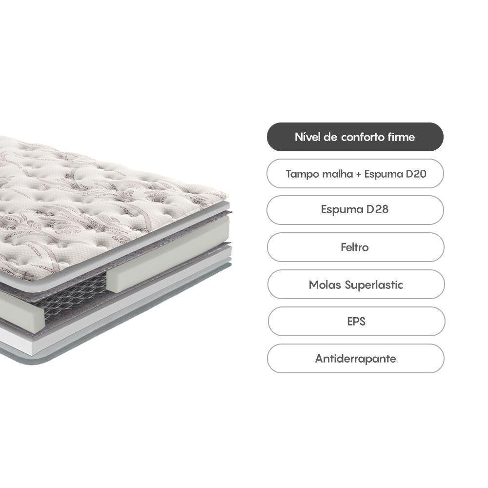 Colchão Casal Molas Superlastic 138X188 Style Marrom Newflex | MadeiraMadeira
