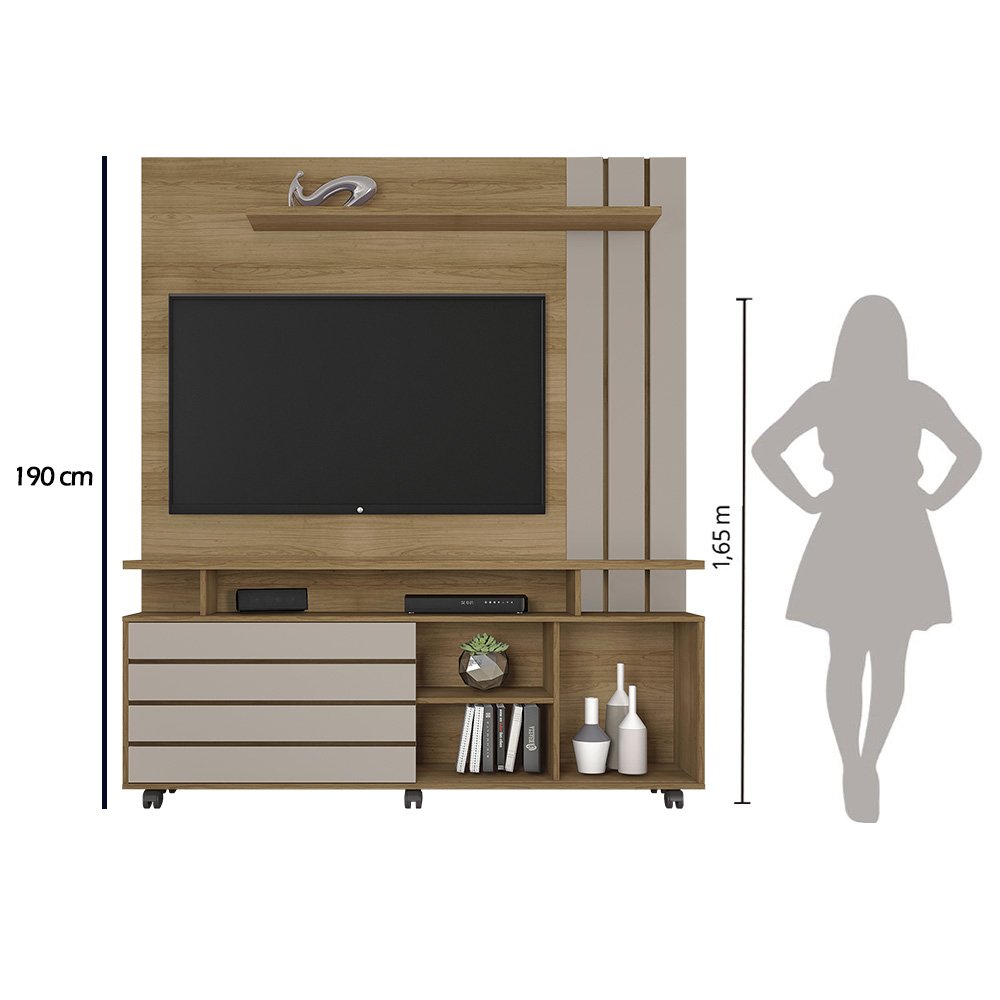 Estante Home Flex para TV Até 65 Polegadas Serrano JCM Movelaria ...