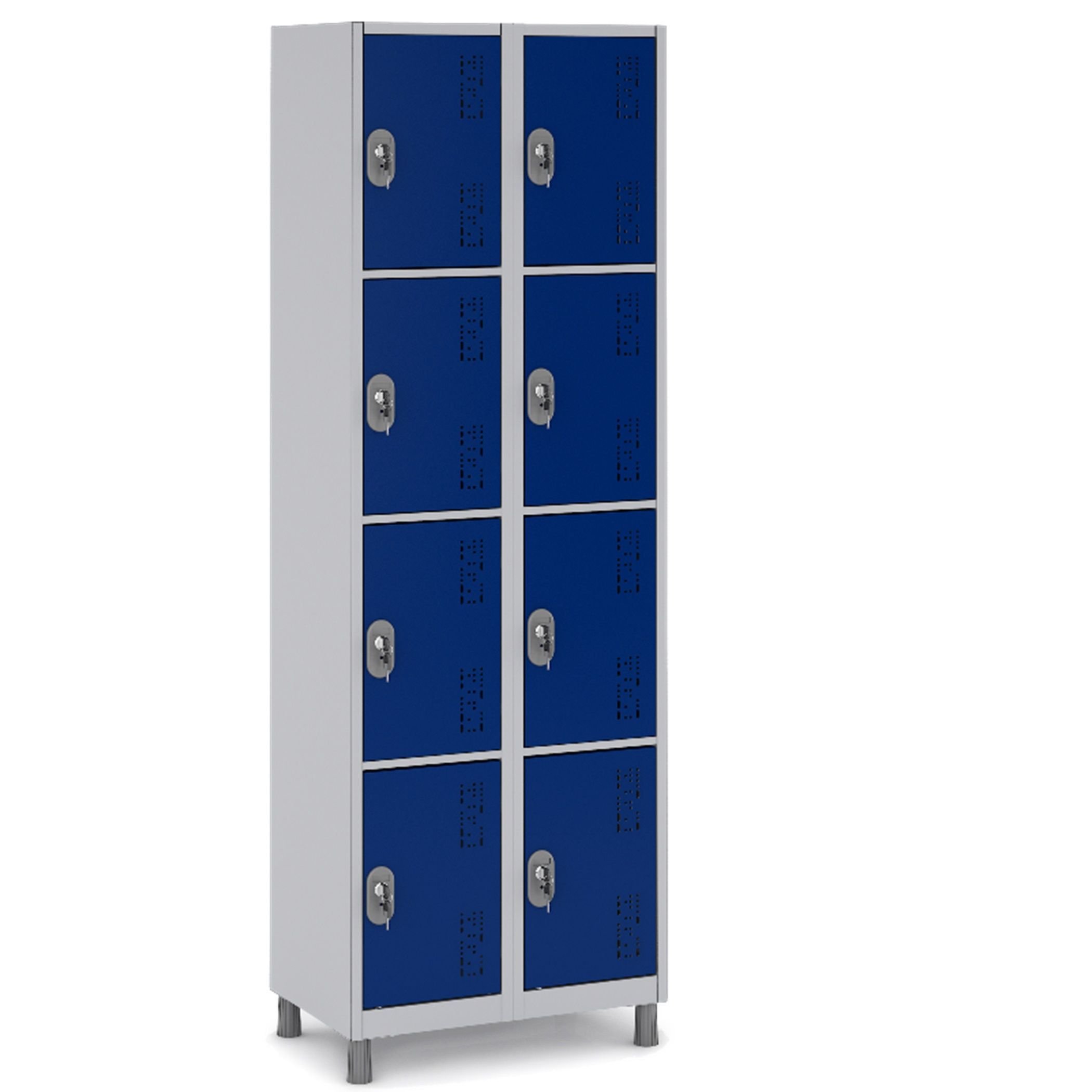 Armário de Aço 8 Portas Locker para Empresas:azul Del Rey | MadeiraMadeira