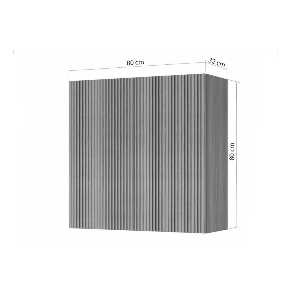 Armário de Cozinha Modulado Rainha C/ 2 Portas Ripadas 80 Cm Branca ...