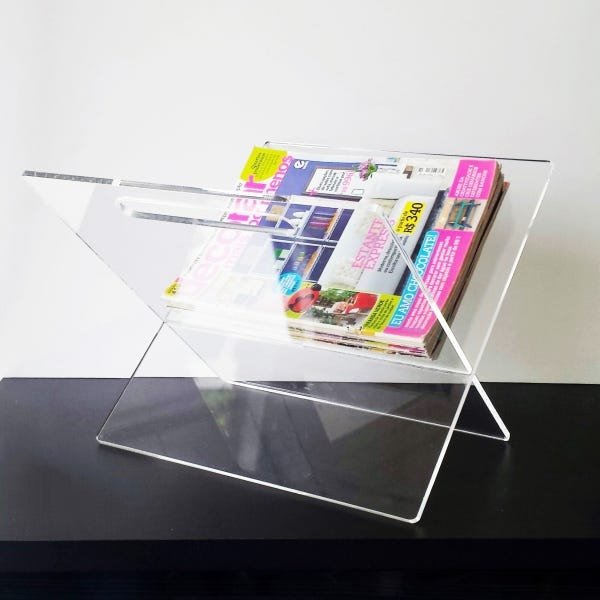 Porta Revista Lovely - Estúdio Acrílicos - Transparente Acrílico ...