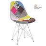 Cadeira Eames Dkr - Patchwork - Base Cromada | MadeiraMadeira