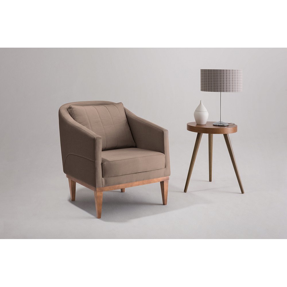 Poltrona Agatha SFN Marrom e Natural | MadeiraMadeira