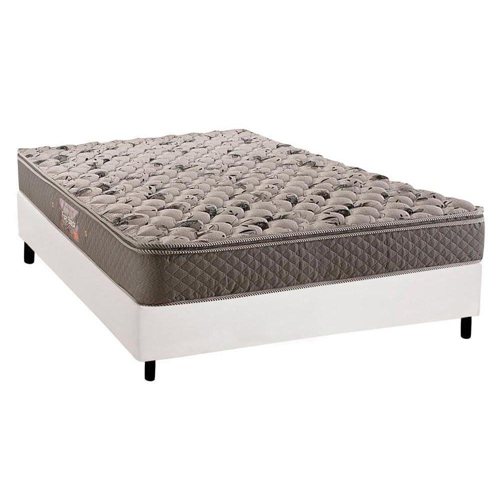 Cama Box Casal: Colchão Ortopédico Herval AG65 Fort + Base CRC Suede ...