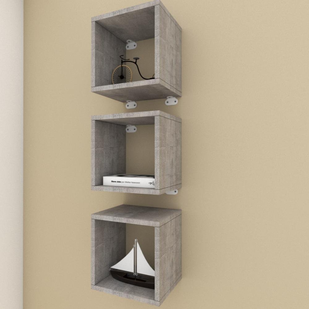 Kit Nichos Modernos Rustico Modelo Aen14904 | MadeiraMadeira