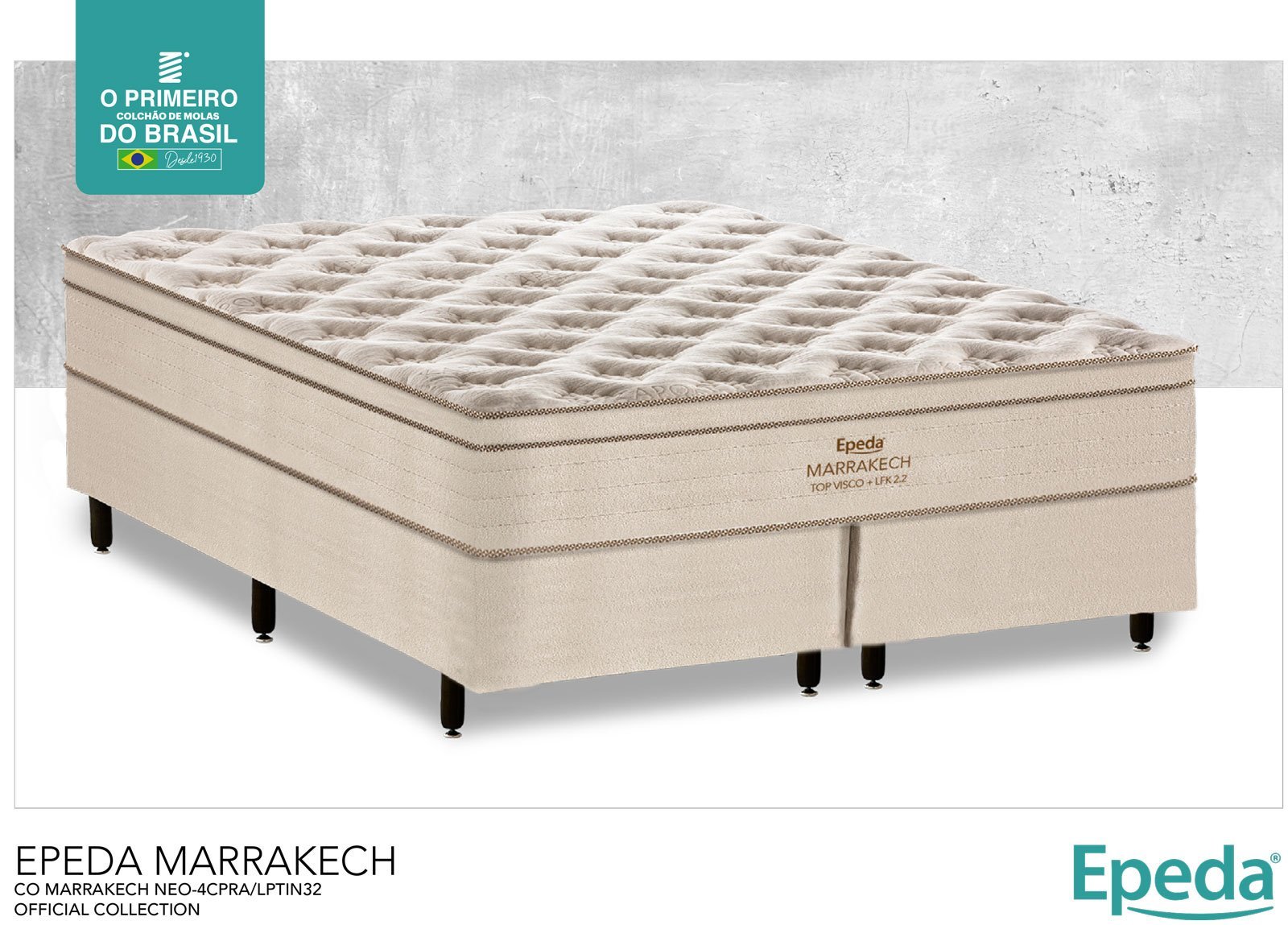 Cama Box c/ Colchão Queen Epeda Marrakesch Top Visco 158x188 ...