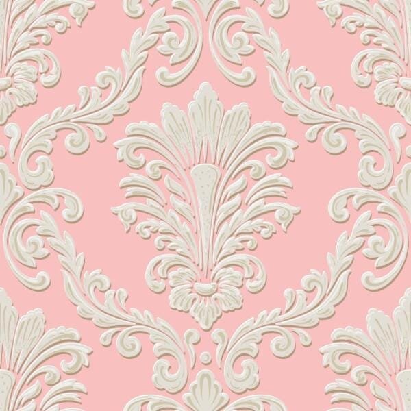 Papel Parede Provençal Classico Rosa Sala Quarto 0.50x3.00m ...