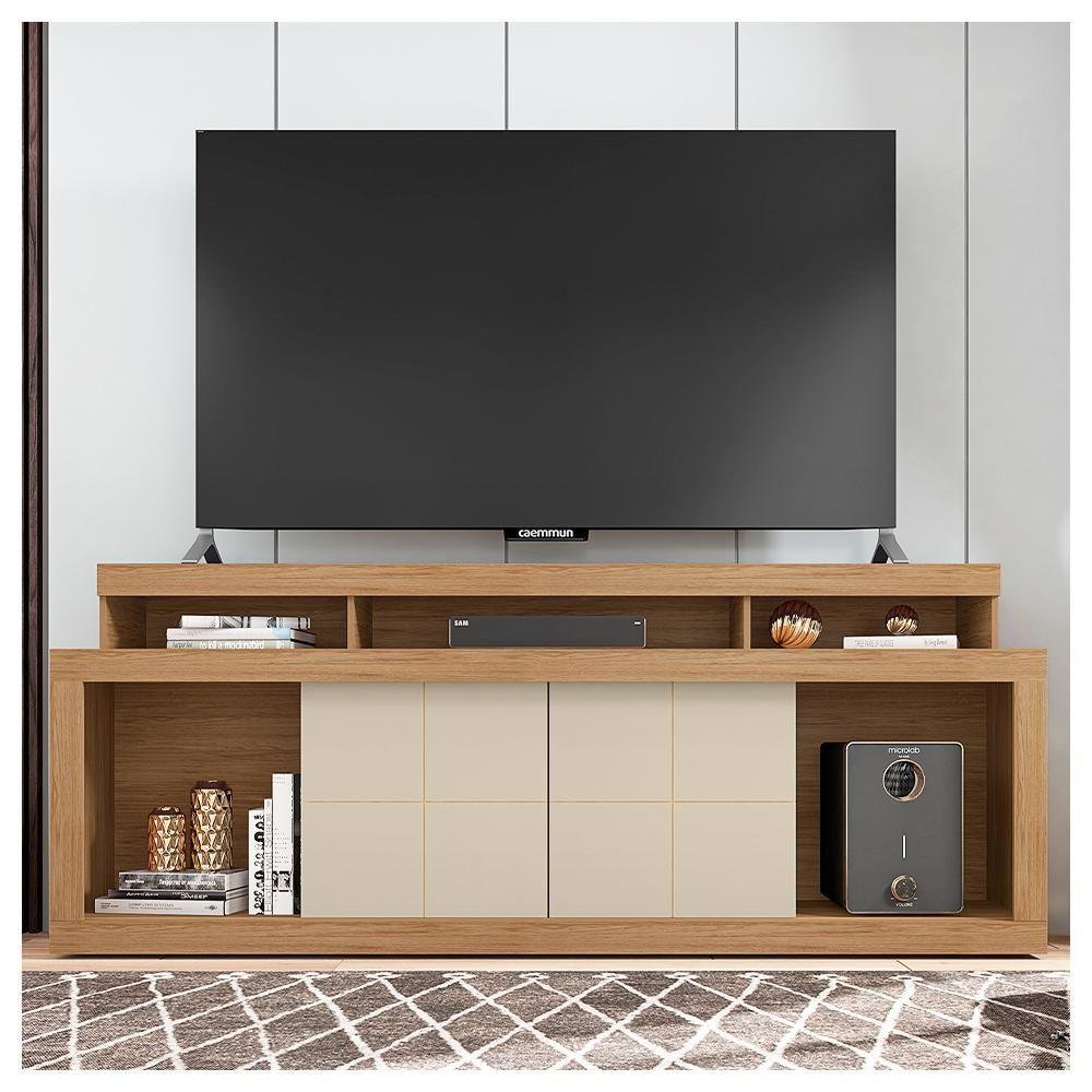 Rack Para Tv De Até 60 Polegadas Titan Buriti/off White | MadeiraMadeira