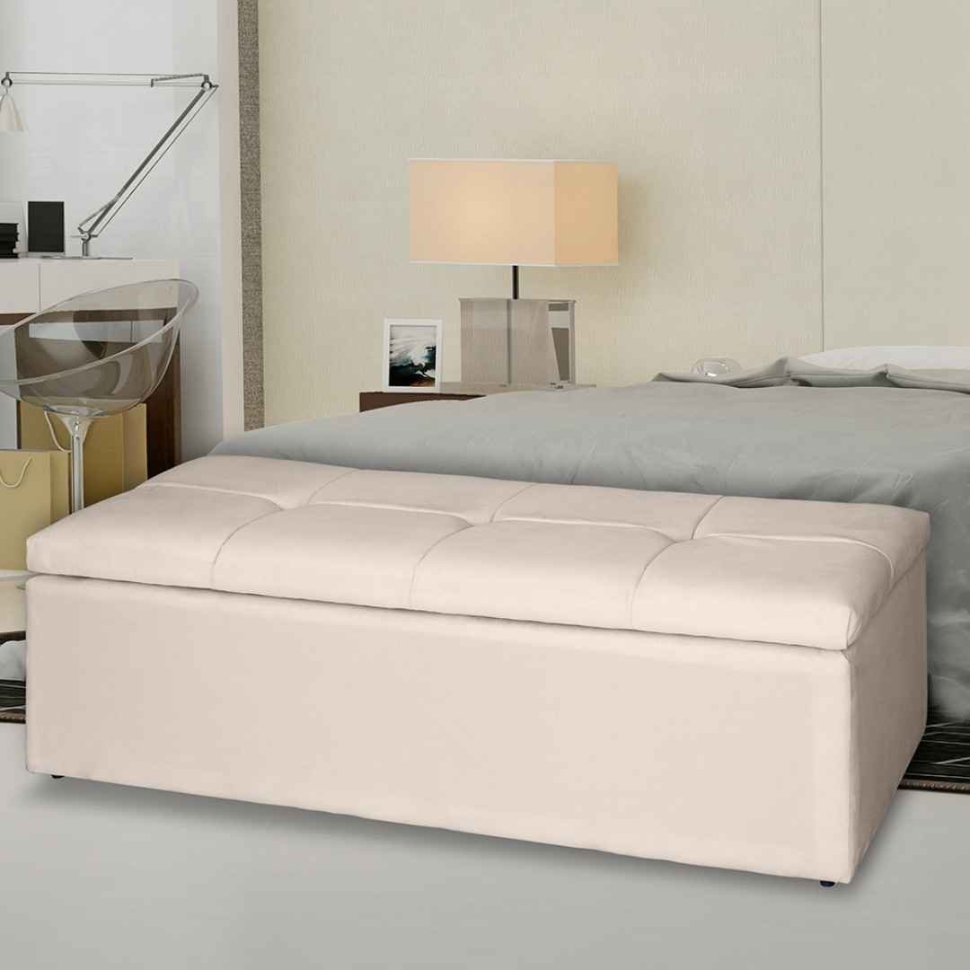 Recamier Casal Bau queen 160 cm Bege Carol Mafer | MadeiraMadeira