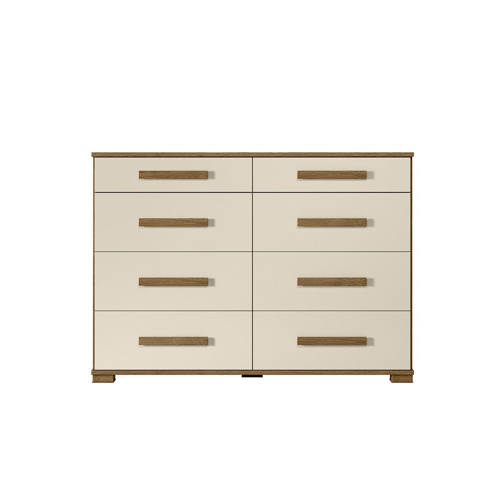 Cômoda Samambaia 8 Gavetas Cedro/off White | MadeiraMadeira