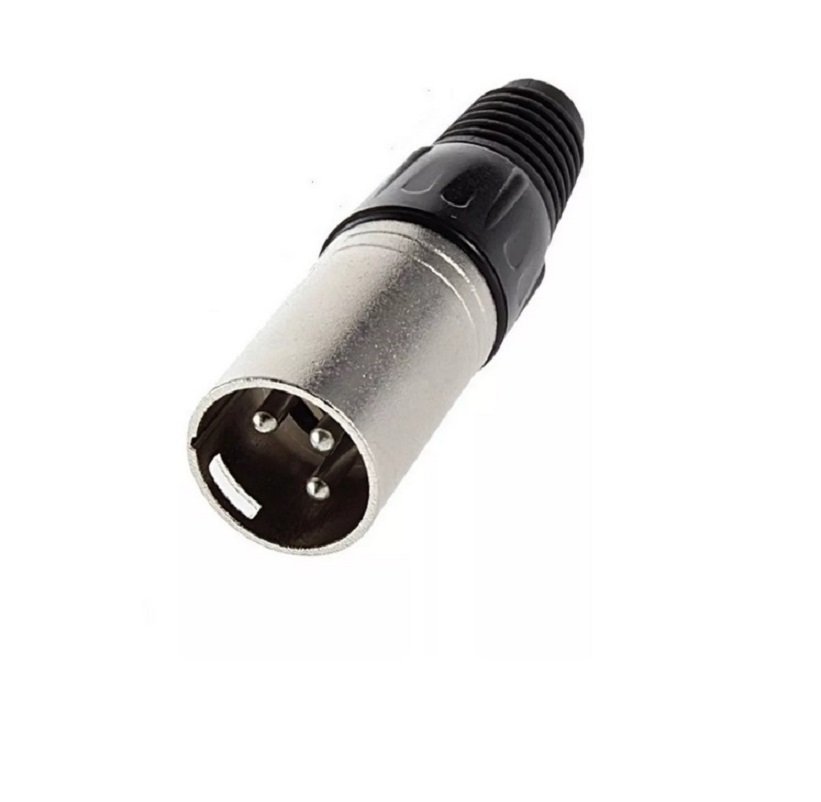Plug Canon Xlr Macho Prime Preto - Emb 10pçs Tebera | MadeiraMadeira