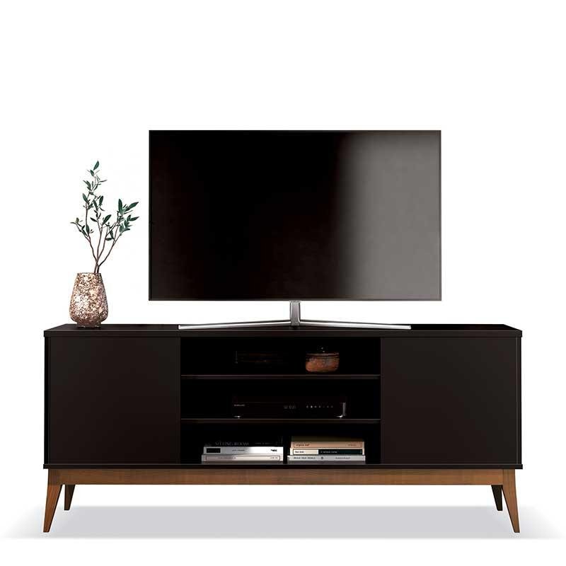 Rack para Sala de Estar Tv até 60 Titan Edn Preto | MadeiraMadeira
